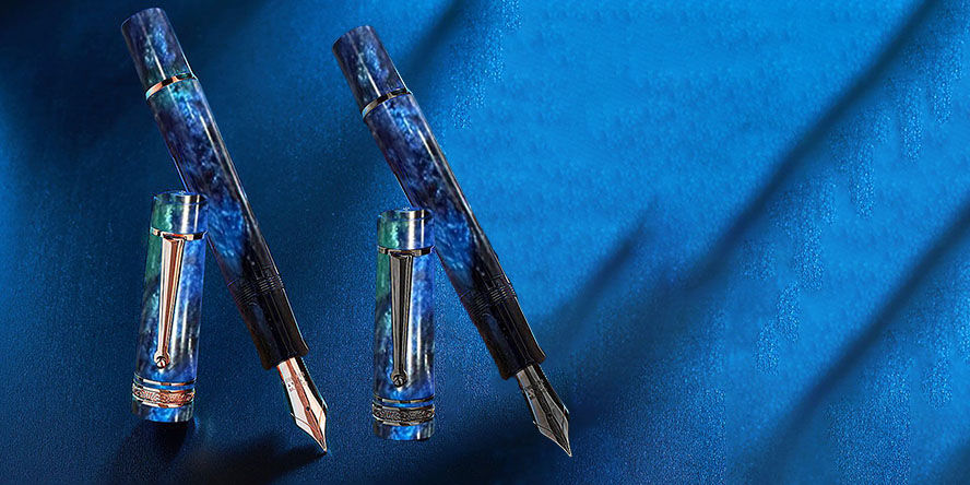 Delta DV Original Oversized LE Riviera Blue Fountain Pens