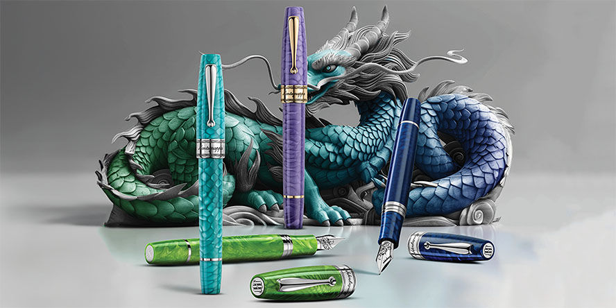 Montegrappa Regal Year of the Dragon Collection Fountain Pens