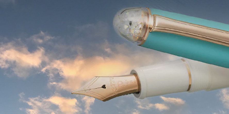 Platinum Limited Edition 3776 Shape of Heart Bluebird Fountain Pens