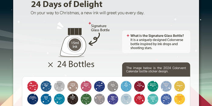 Colorverse 2025 Colorvent Calendar Fountain Pen Ink