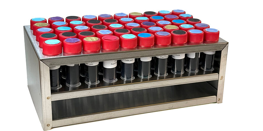 Pen Chalet Metal Ink Sample Vial Rack Pen Care Supplies