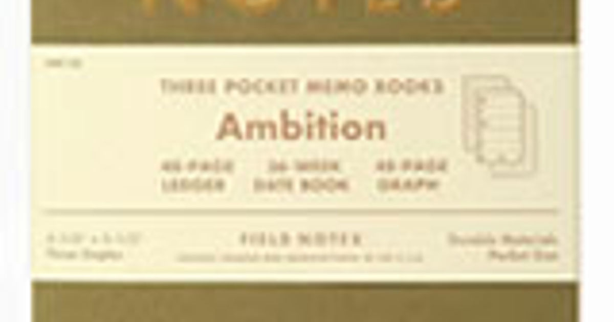 Field Notes Ambition Memo Book Notebook