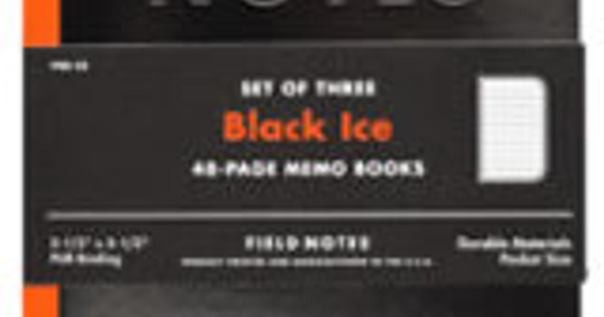 Field Notes Black Ice Memo Books & Notebooks