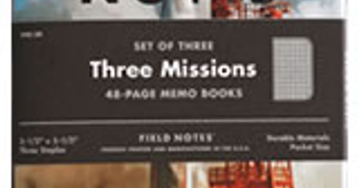 Field Notes Three Missions Memo & Notebooks