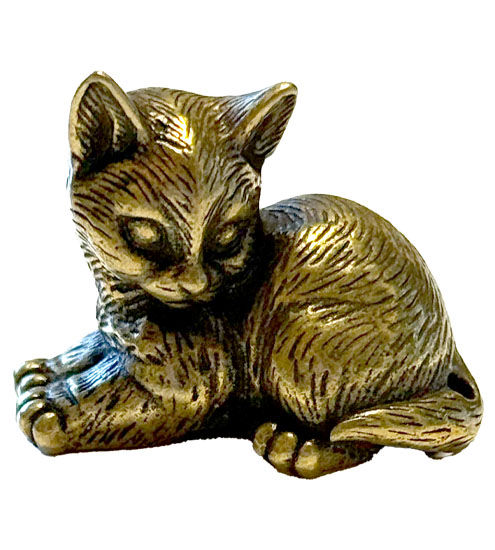 Pen Chalet Sweet & Sassy Brassy Cat Pen Rests & Display Cases