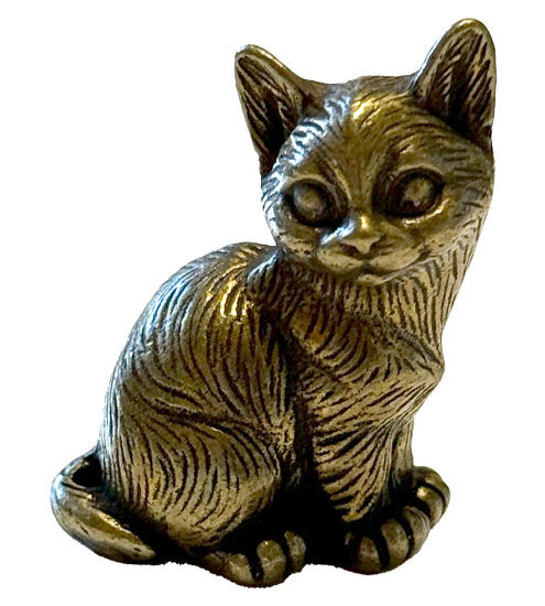 Pen Chalet Sweet & Sassy Brassy Cat Pen Rests & Display Cases