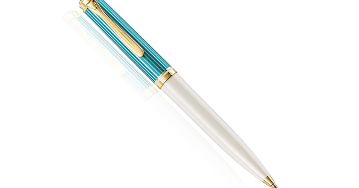 Pelikan K600 Turquoise White Ballpoint Pens