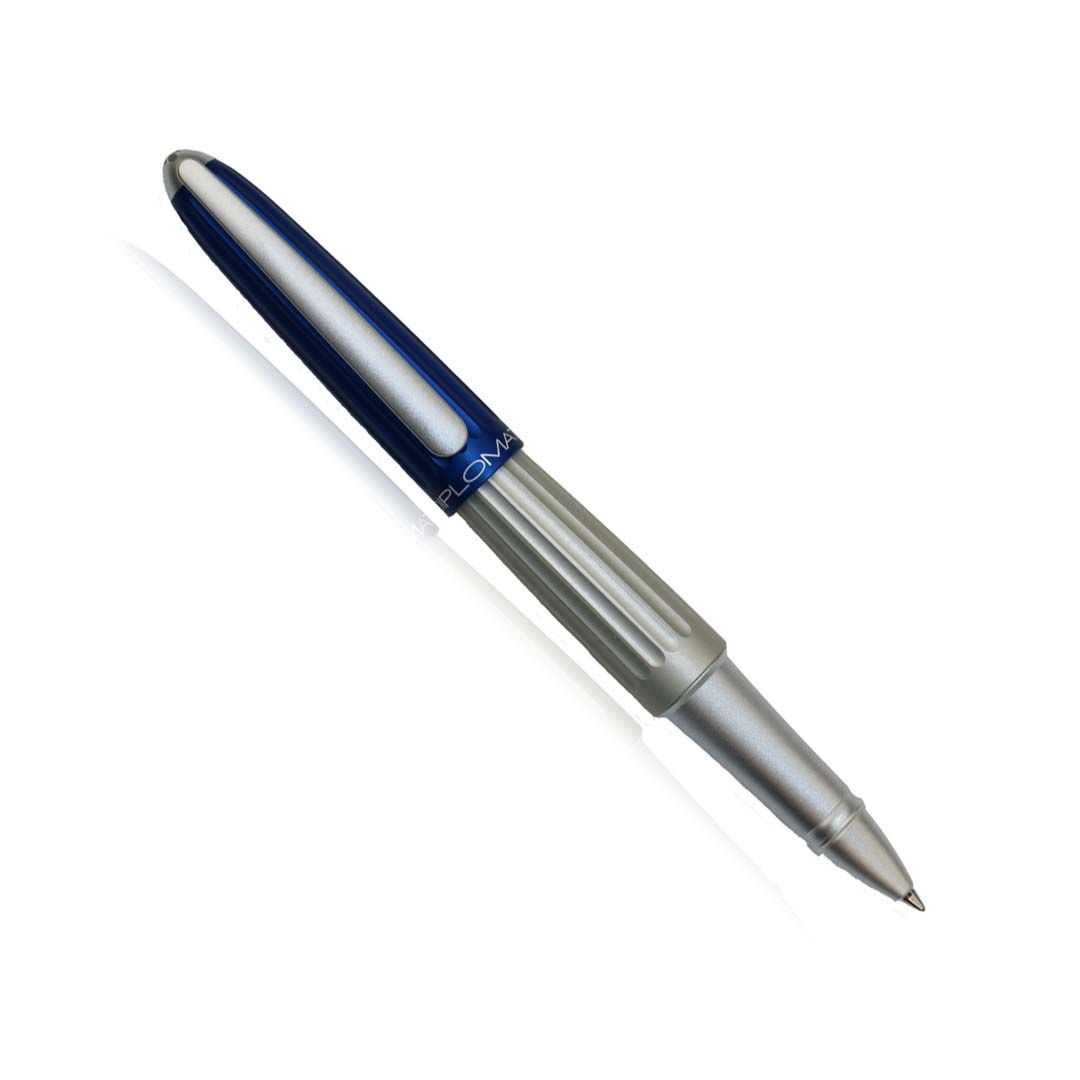 Diplomat Aero Blue-Silver Rollerball Pens
