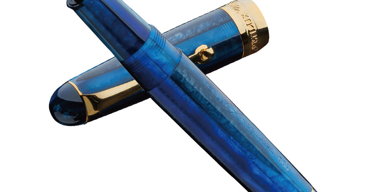 Penlux Masterpiece Delgado Gladius Blue Grotto Eagle Fountain Pens